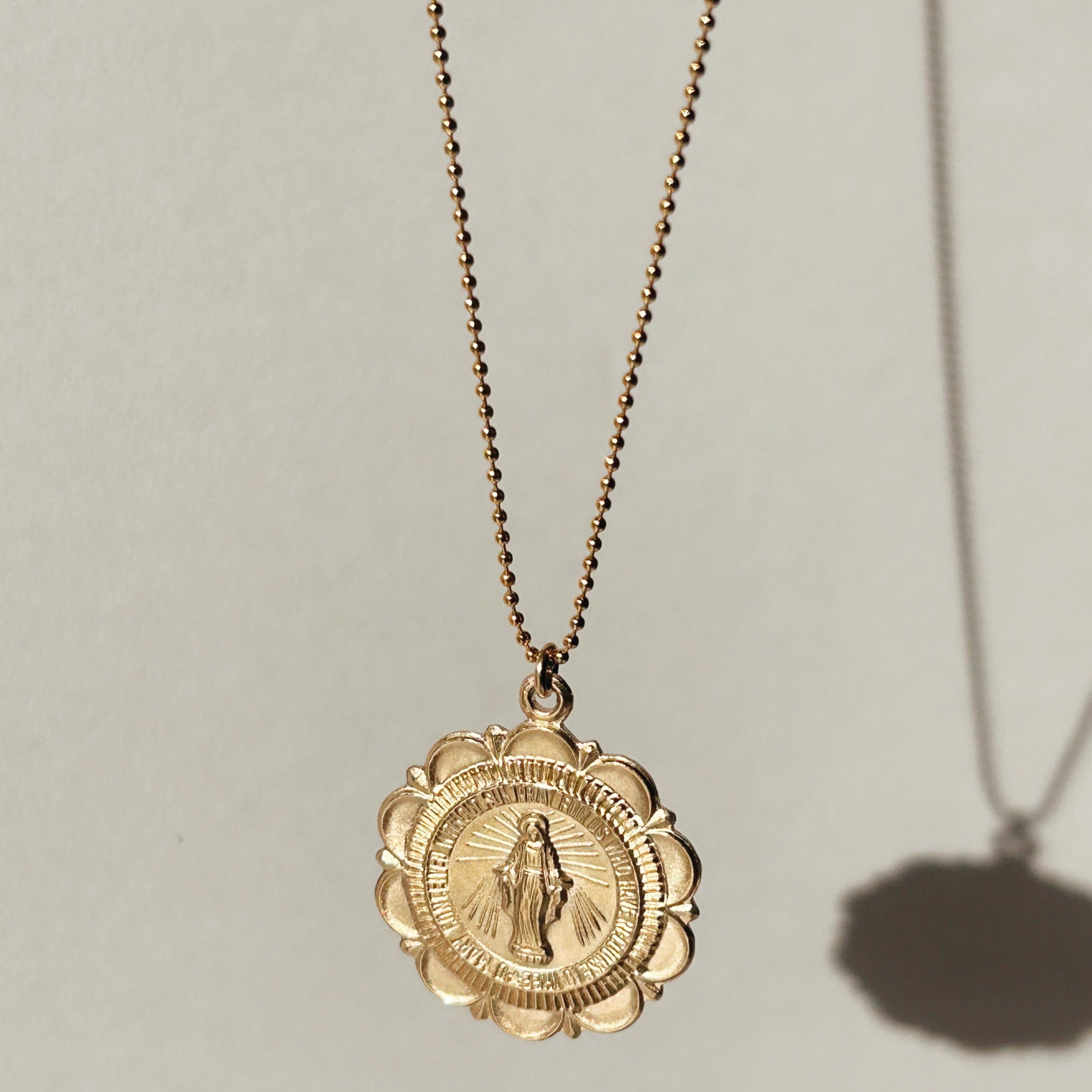 Our Lady Virgin Mary Coin Necklace | Truly Blessed Jewels