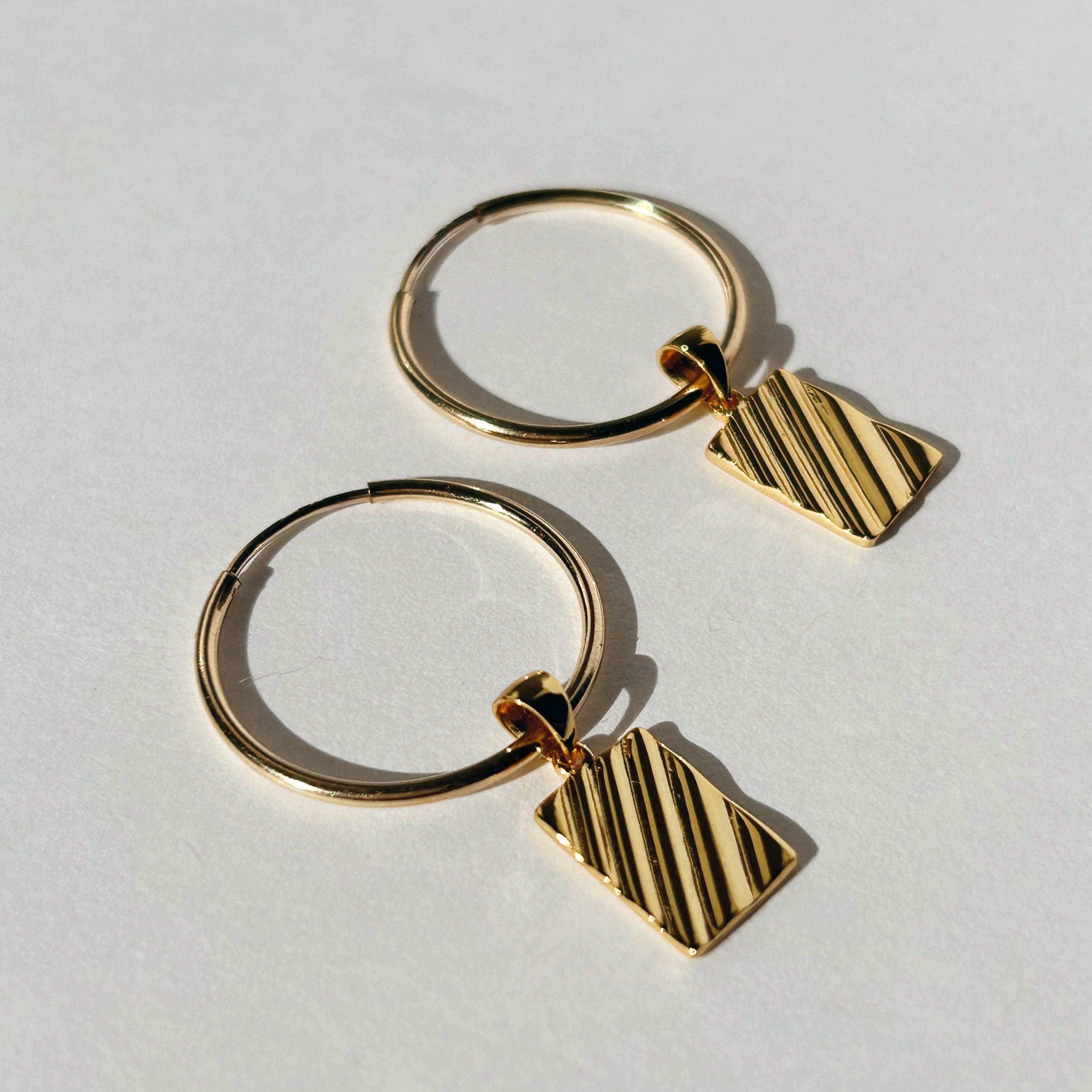 Richie Textured Gold Hoops | Truly Blessed Jewels