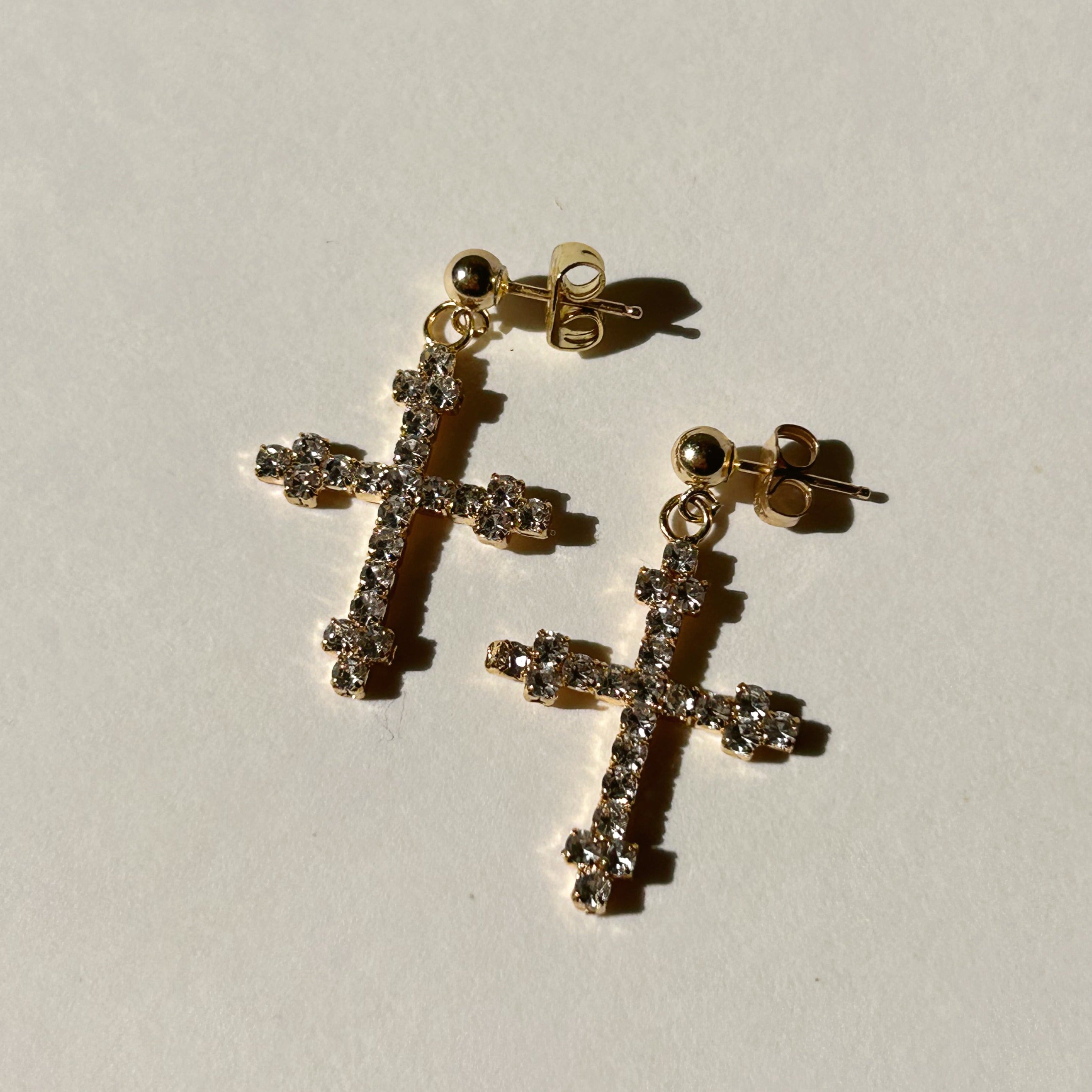 Vatican CZ Cross Earrings – TBJ