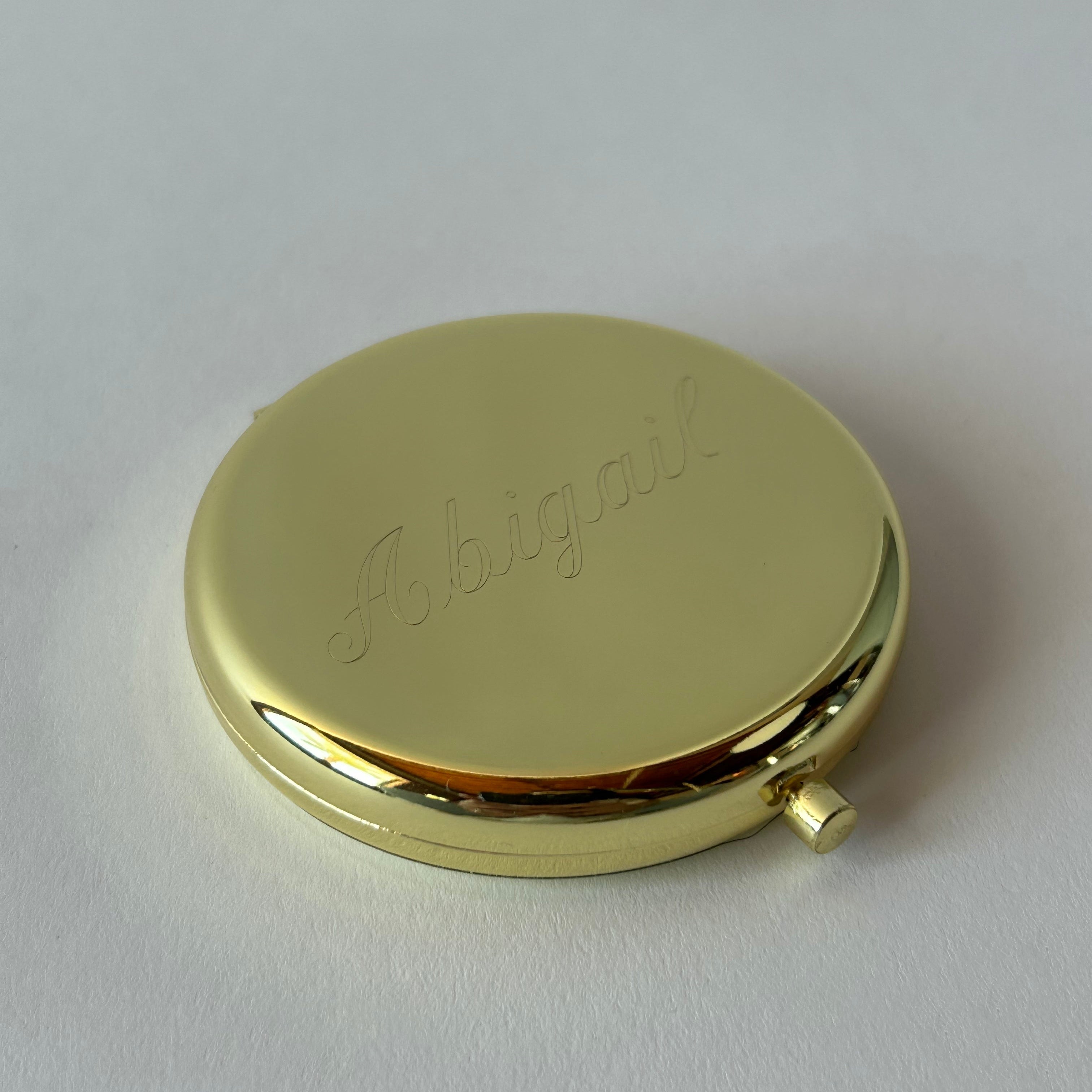 Gold Engraved Compact Mirror | Truly Blessed Jewels